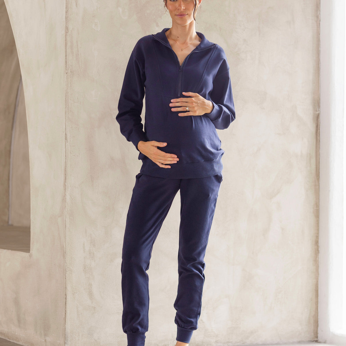 Calla Navy/Black Maternity Tracksuit Set | Angel Maternity – Angel ...