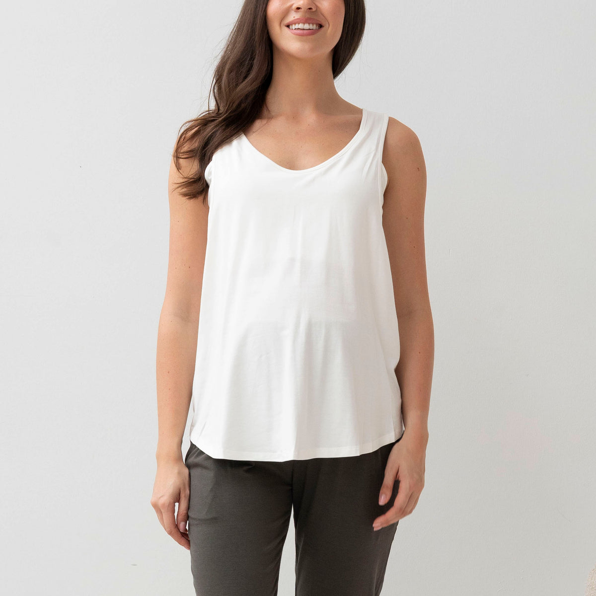 Maternity Swing Tank with Nursing Access in White – Angel Maternity ...